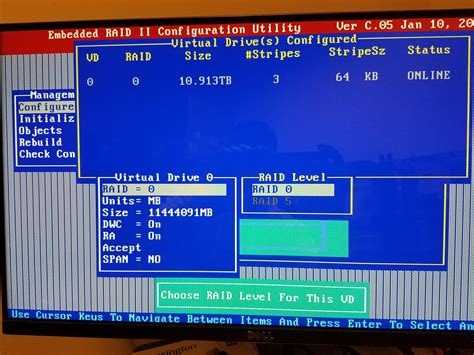 solved intel rapid storage technology only raid 0 available need raid