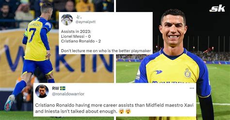 Coming For Messis Assists Record Twitter Explodes As Cristiano