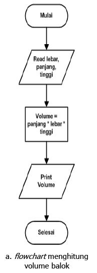 algoritma dan pemrograman menghitung volume balok