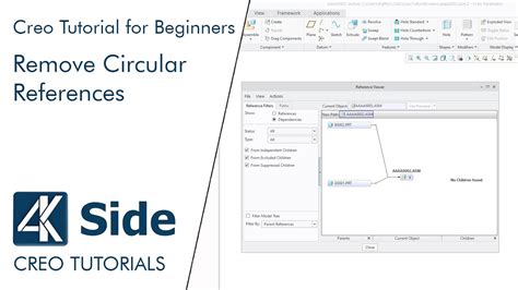 how to remove circular references creo tutorial youtube