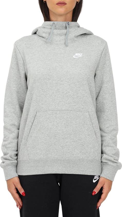Nike Sportswear Club Fleece Womens Funnel Neck Hoodie Dark Grey