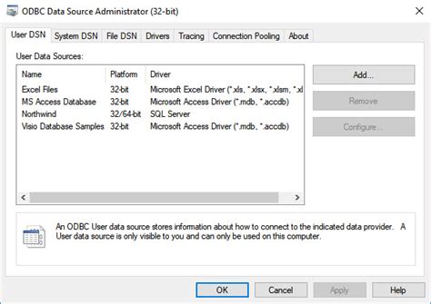 microsoft access doesn t find odbc file