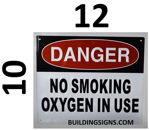 Hpd Signs Danger No Smoking Oxygen In Use Sign Hpd Signs The