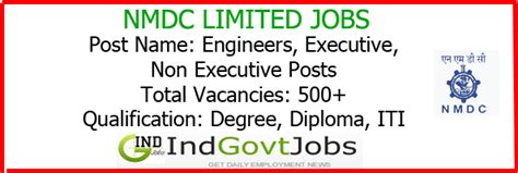 Nmdc Recruitment 2023 Apply Online 193 Apprentice Vacancies Latest