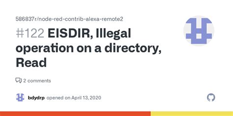 eisdir illegal operation on a directory read · issue 122 · 586837r