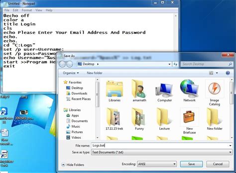 how to create keylogger using notepad