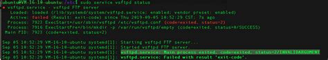 ubuntu 安装启动vsftp失败，报错rvice main process exited code exited