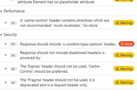 javascript caching issue security and perfomance tab in