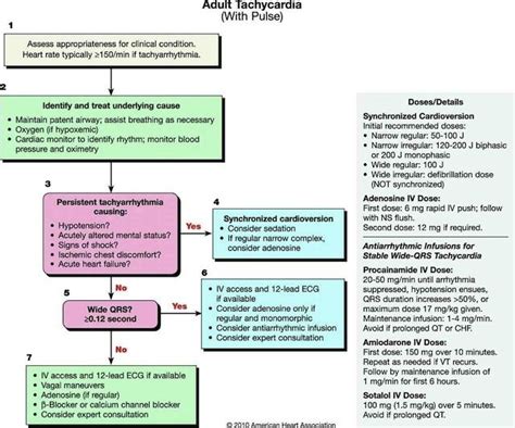 tachycardia with pulses acls algorithm acls advanced cardiac life