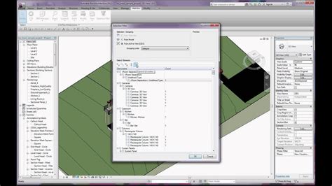 cgs revit tools selection filter 3d youtube