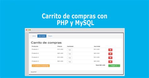 carrito de compras con php y mysql baulphp