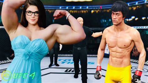 Ps5 Bruce Lee Vs Mega Muscle Wanita [ea Sport Ufc 4]🥊 Youtube