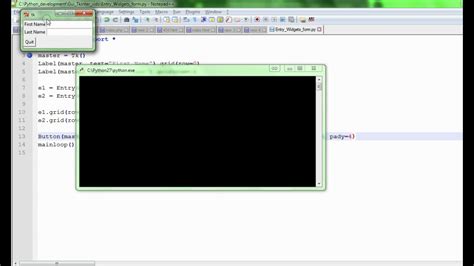 python gui tkinter simple entry form tutorial youtube