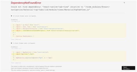 react native bottom navigation examples codesandbox