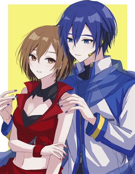 Kaito Meiko Kaito And Meiko Vocaloid And 1 More Drawn By Peng Vmd