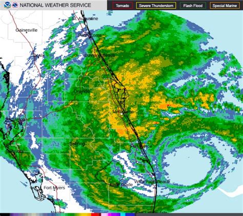 Nws Storm Radar Monitor Hurricane Nicole As It Approaches Floridas