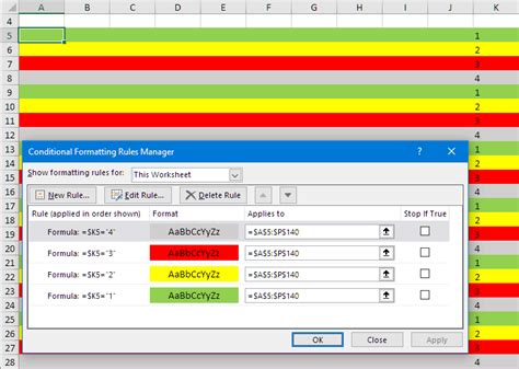 conditional formatting error incorrect rows are filled microsoft