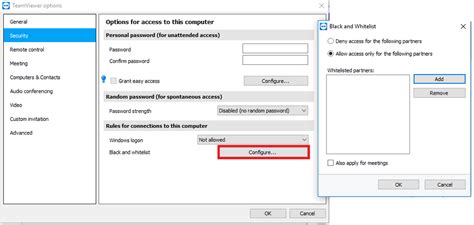 disable remote control using password feature — teamviewer support