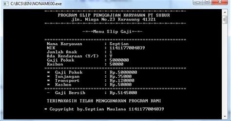 source code program penggajian karyawan borland c