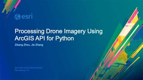 processing drone imagery using the arcgis api for python youtube