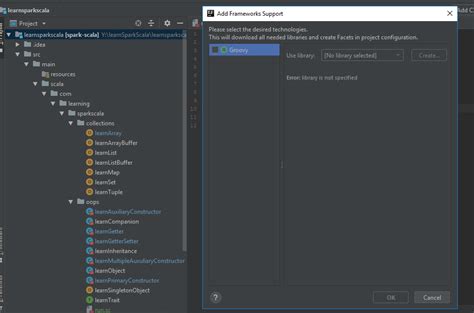 intelliidea cannot see scala in add framework support ides support