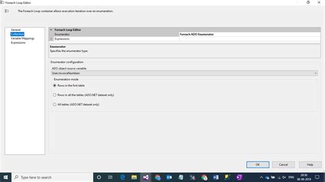 using for each loop in ssis for invoice integration from