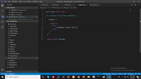 react js environment setup and component creation codeplateau