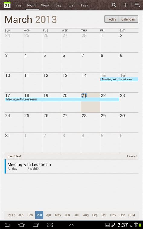 android how to bind data to custom calendar widget