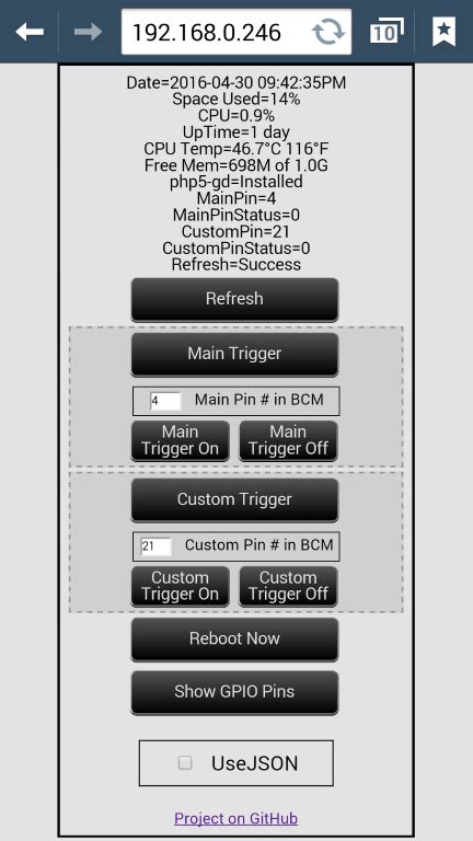 raspberry pi with php or arduino esp8266 nodemcu to gpio to relay to
