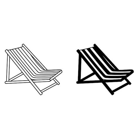 Premium Vector Beach Chair Icons