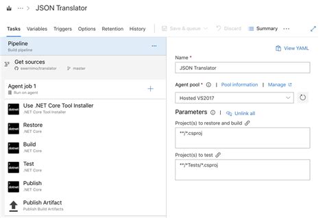 azure devops part 2 setting up a ci build the blind