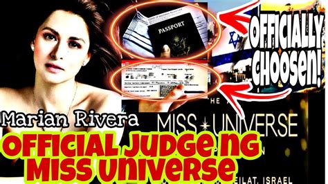 Marian Rivera Official Judge Ng Miss Universe 2021 Just In Youtube