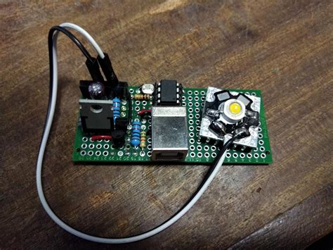 finally finished attiny85 night light with constant current power