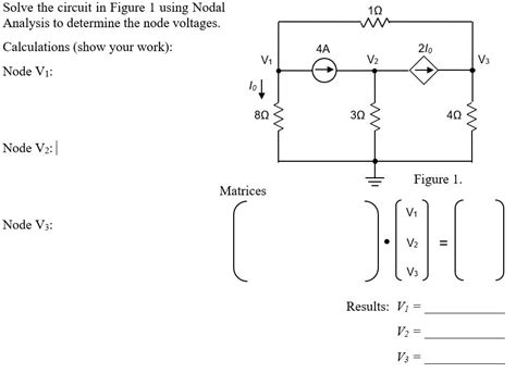 solved solve the circuit in figure 1 using nodal analysis