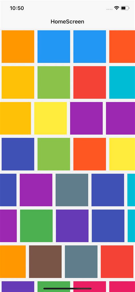 react native program to create one vertical scroll view