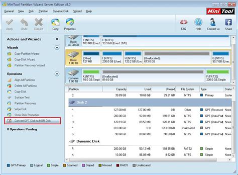 convert gpt disk to mbr disk without influencing data