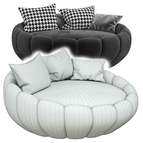 Round Bed Berta 3d Model Cgtrader