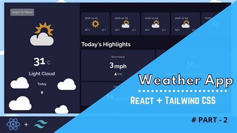 react weather app using tailwind css project based