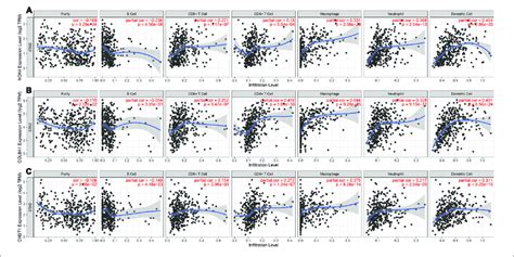 Correlation Between Gene Expression And Immune Cell Infiltration