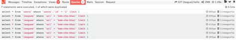 php multiple duplicated queries laravel stack overflow