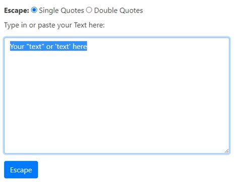 escape string quotes online tl dev tech