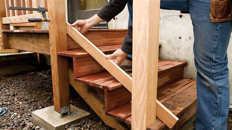 How To Build A Deck Stair Railing Encycloall