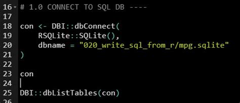 learn how to write sql from r