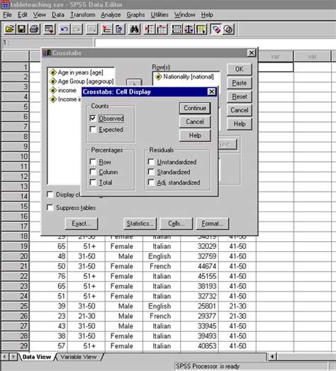 63 making and testing two way tables with spss guide its