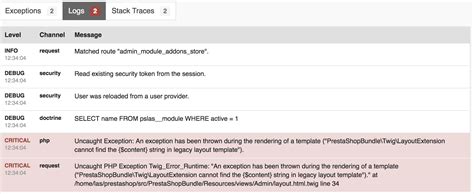 uncaught exception an exception has been thrown during the rendering
