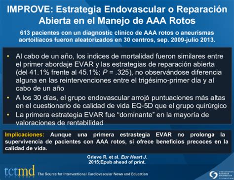 improve estrategia endovascular o reparación abierta en