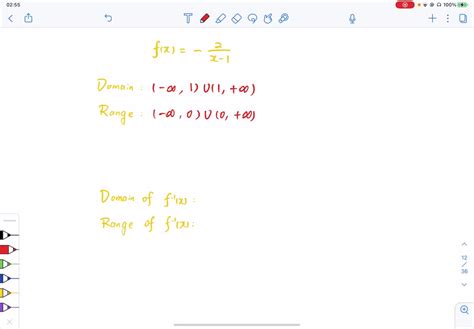 Solved Determine The Domain And Range Of F { 1} For The Given Function