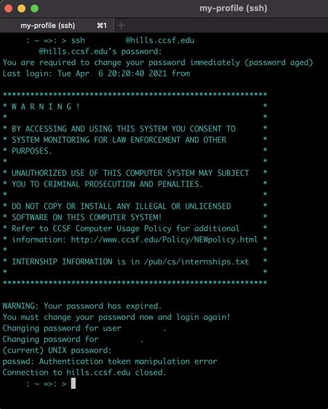 macos can t solve passwd authentication token manipulation error
