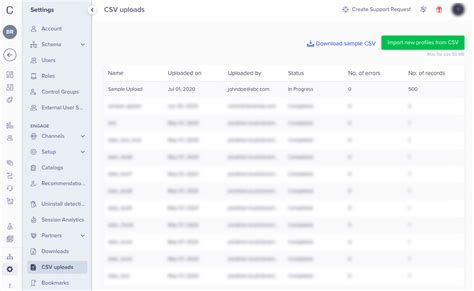 csv upload