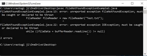 filenotfoundexception in java javatpoint